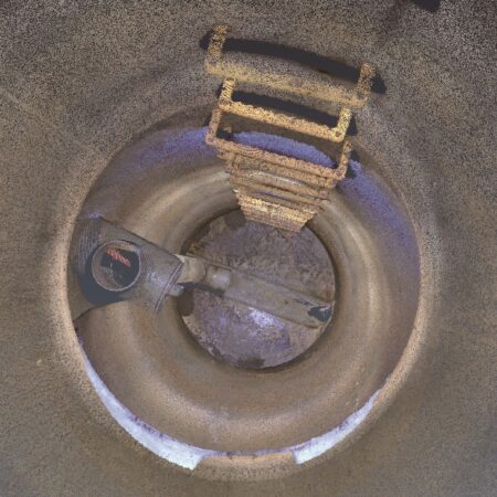 マンホールなど地下構造物の点群データ | 地上型3Dレーザースキャナー測量 | FIELD DOOR株式会社